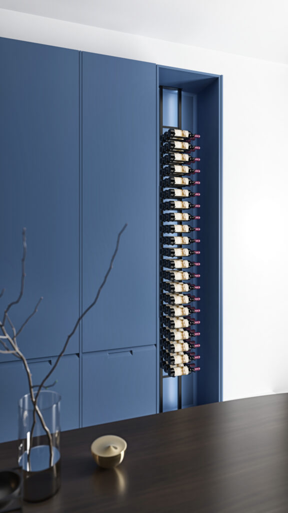 W Series Single Sided Floating Wine Rack Combo Kit (floor-to-ceiling ...