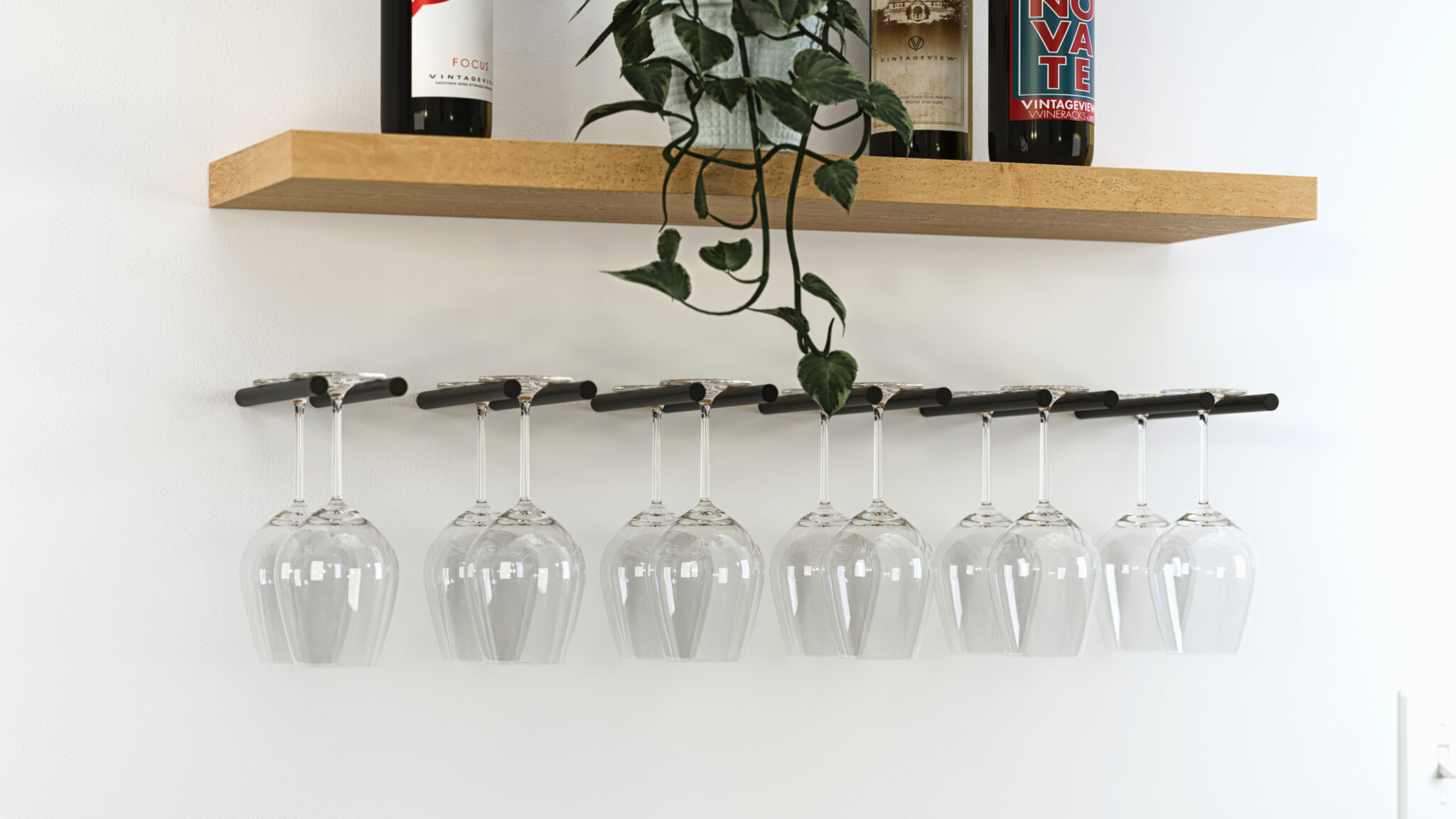 Vino Series Stemware Racks (wall mounted metal wine glass rack ...